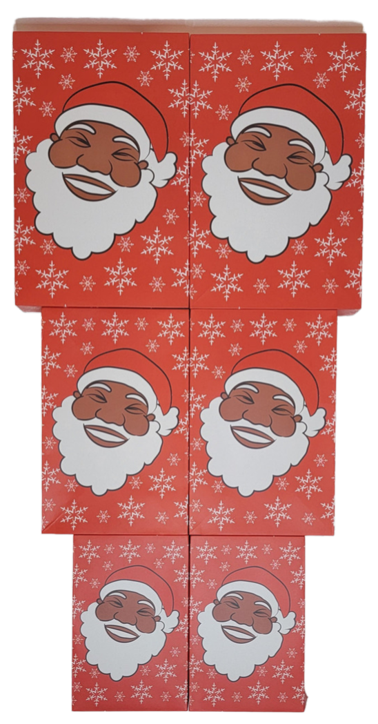 Black Santa Wrapping Paper - Gift Wrap – The Wrap Culture