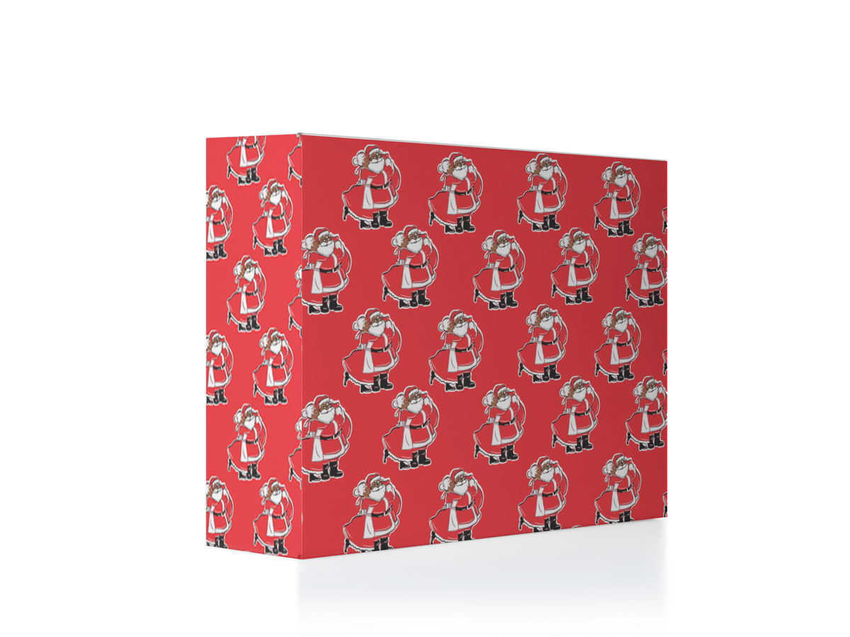 Black Santa Wrapping Paper - Gift Wrap – The Wrap Culture